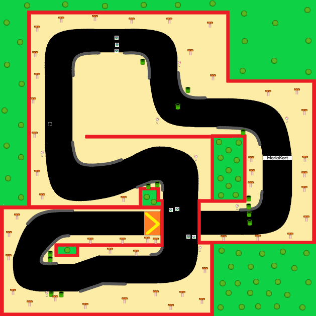 SNES Mario Circuit 2 - Mario Kart PC