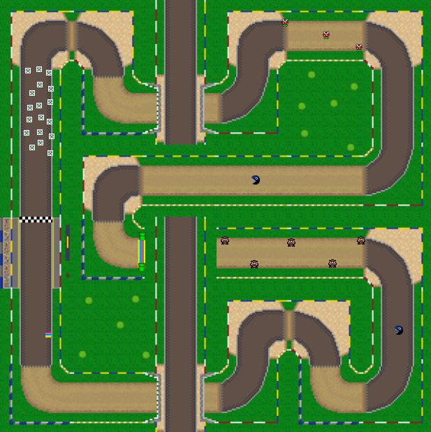 SNES Mario Circuit 3 [REMASTERED] - Mario Kart PC