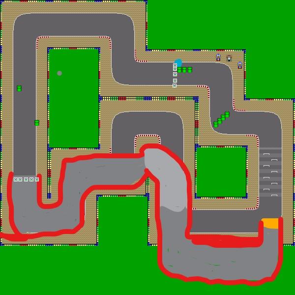 SNES mario circuit 1 remixed remake - Mario Kart PC
