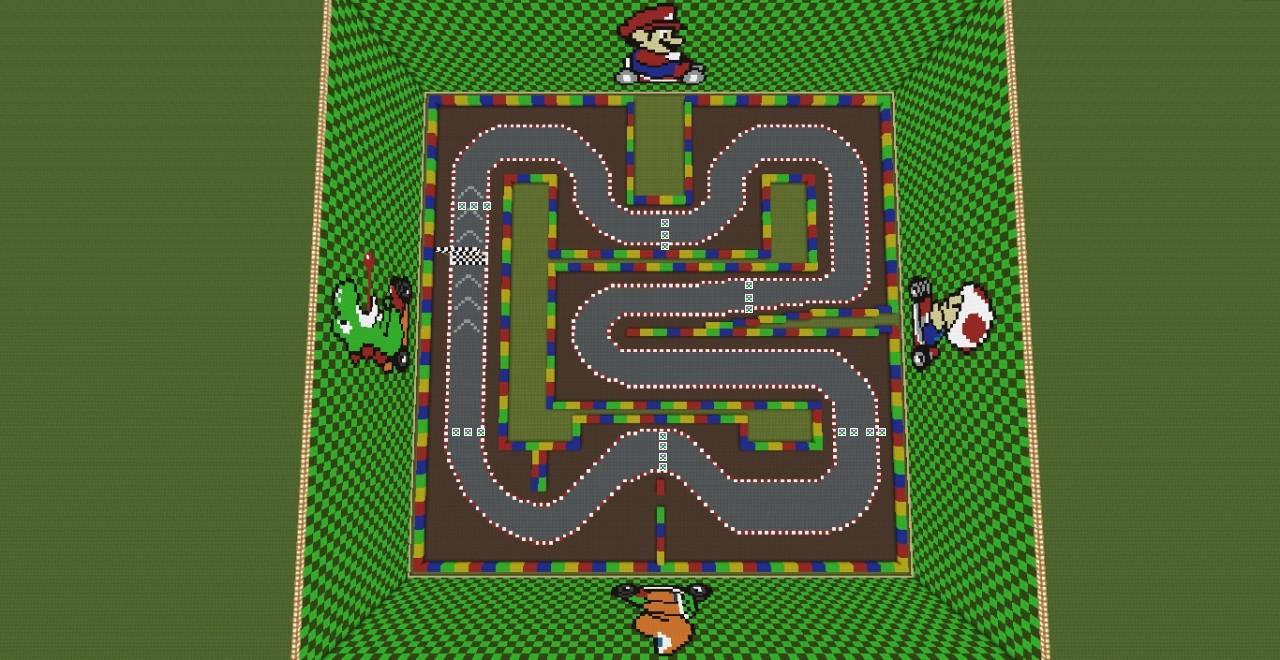 SNES Mario Circuit 3 but Minecraft Type - Mario Kart PC