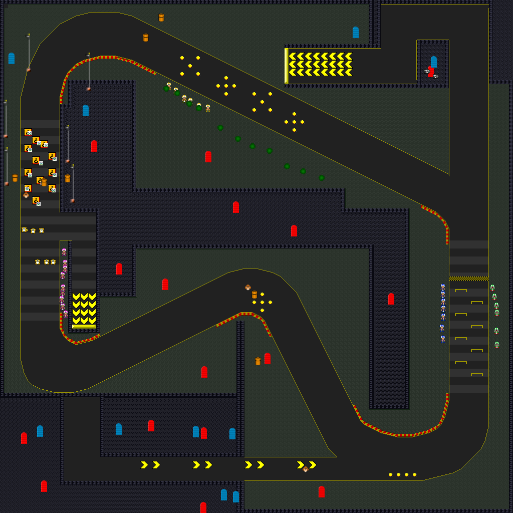 SMKR Night Lane 1 - Mario Kart PC