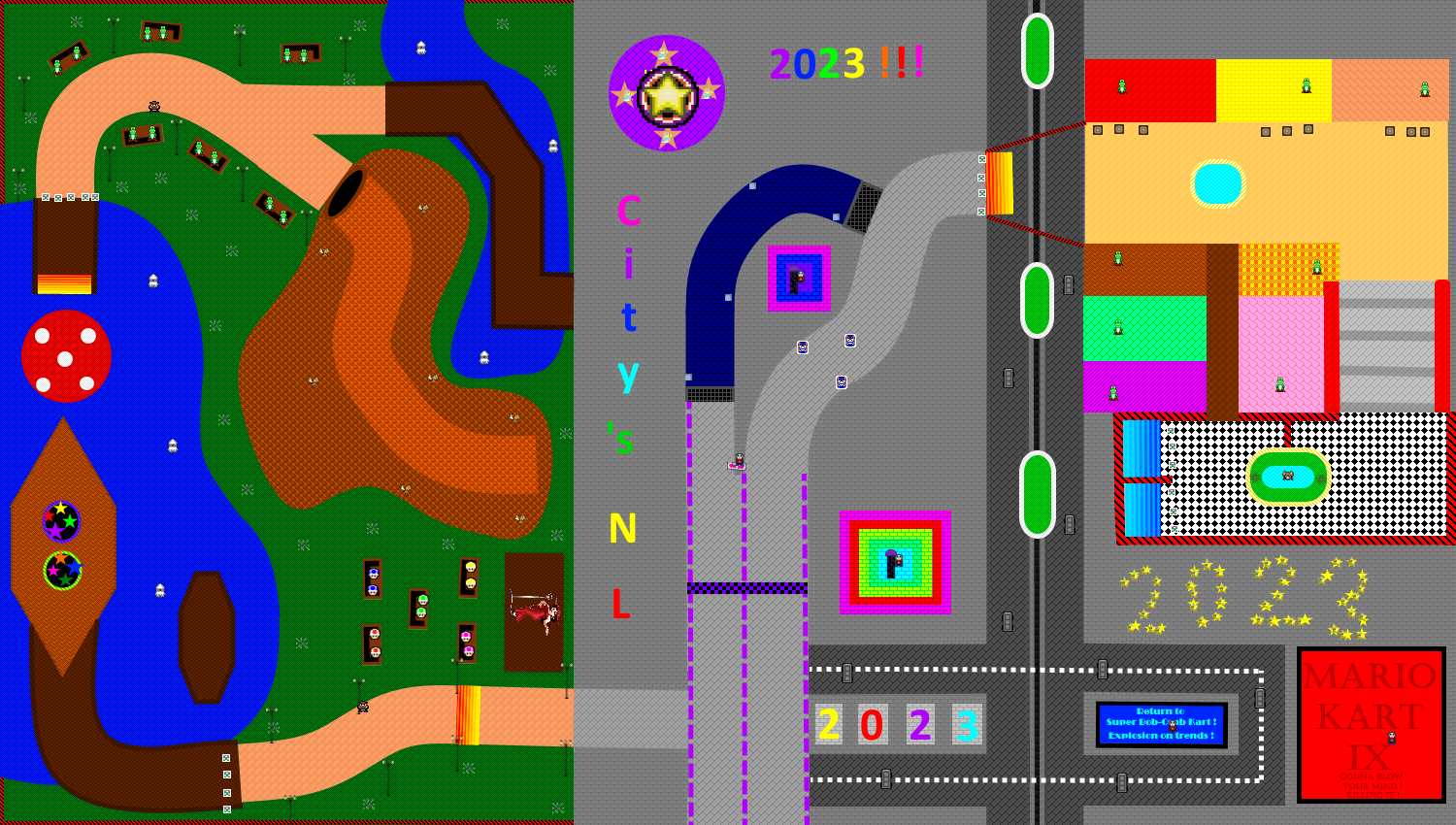 MKPC - City's Nightlife New Year Special - Mario Kart PC