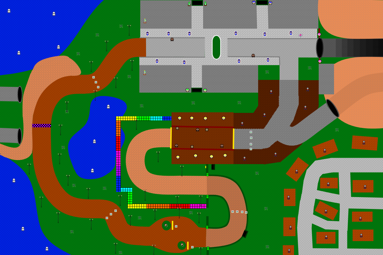 Mario Kart 1 (O) - Circuit Mario / Mario Circuit (Remake) - Mario Kart PC