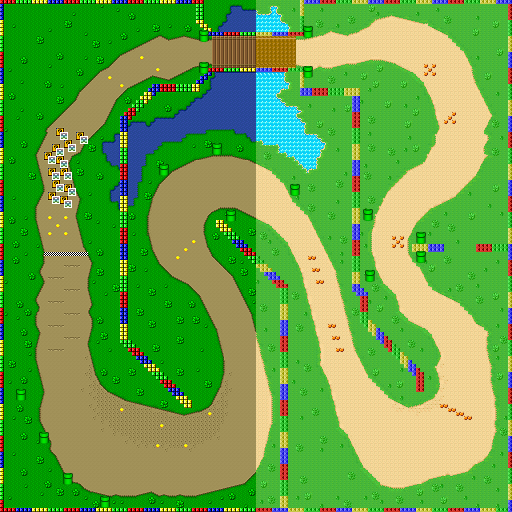 SNES Donut Plains 1(SNES+GBA) - Mario Kart PC