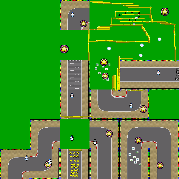 Corrupted SNES Mario Circuit 2 - Mario Kart PC