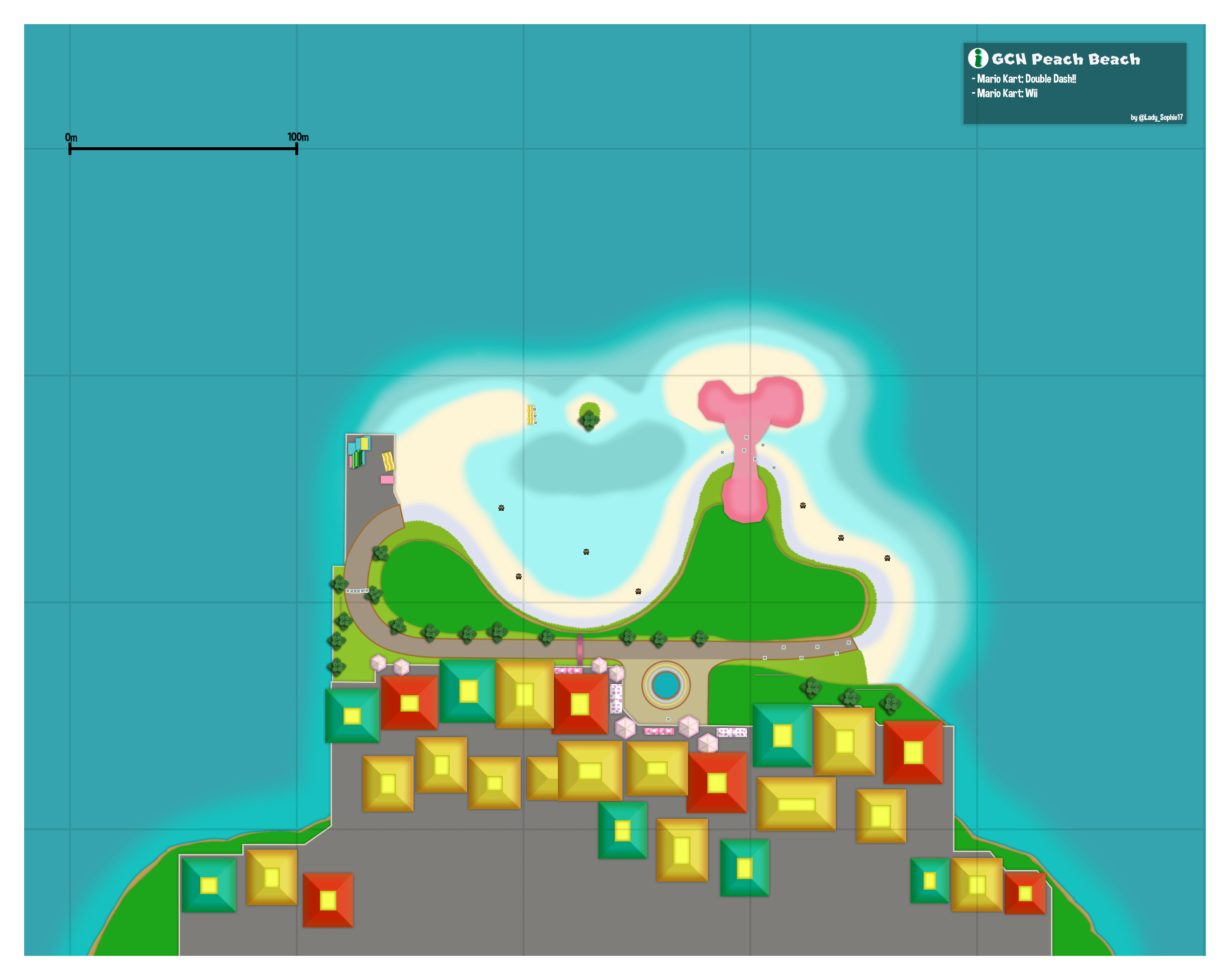 peach beach GCN - Mario Kart PC