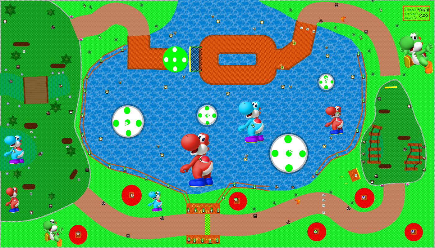 Mario Kart 4 (O) - Zoo Yoshi / Yoshi Zoo (Remake) - Mario Kart PC