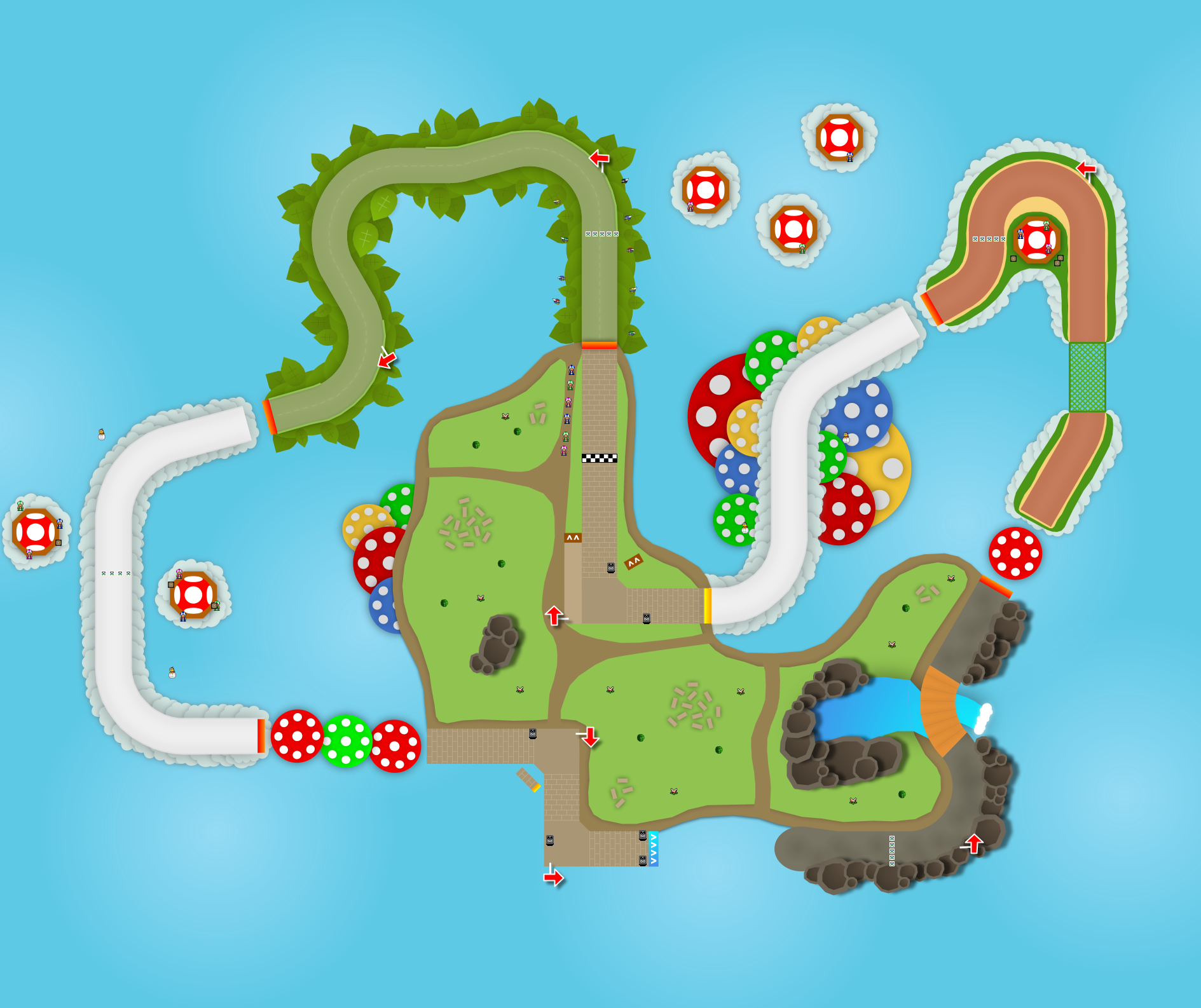 Aerial Ruins - Mario Kart PC