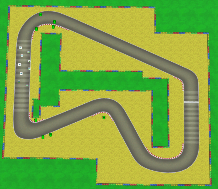 SNES Mario circuit 1 - Mario Kart PC