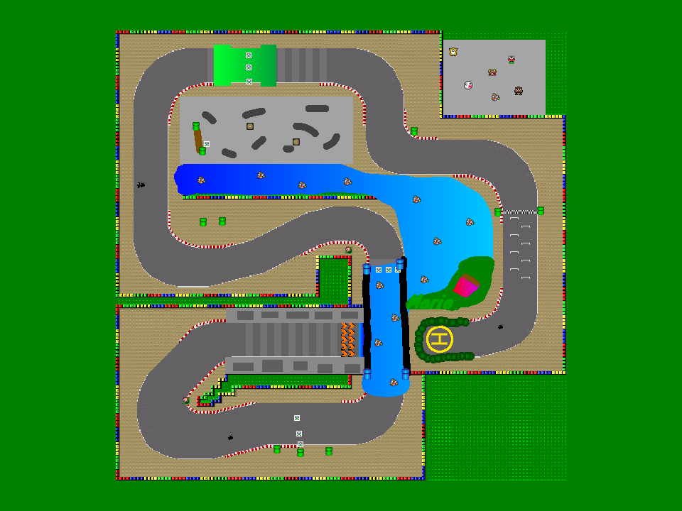 SNES Mario Circuit 2 - Mario Kart PC