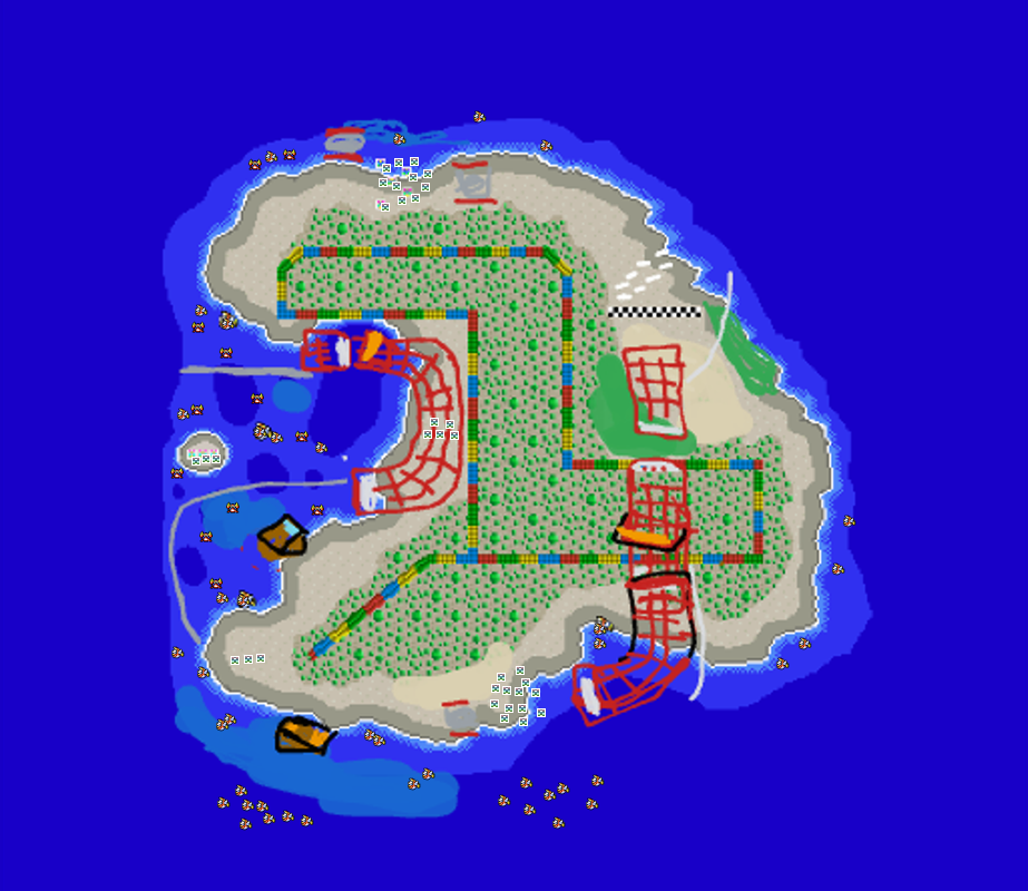 MKT SNES Koopa Beach 2 R/T - Mario Kart PC